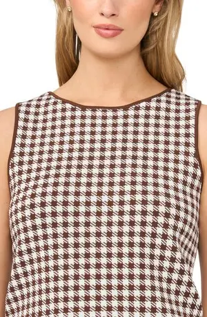 Halogen Gingham Jacquard Sweater Tank