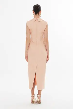 GIZIA Shoulder Padded Maxi Dress