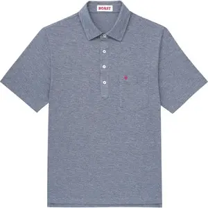 Boast Club Polo Navy Microstripe