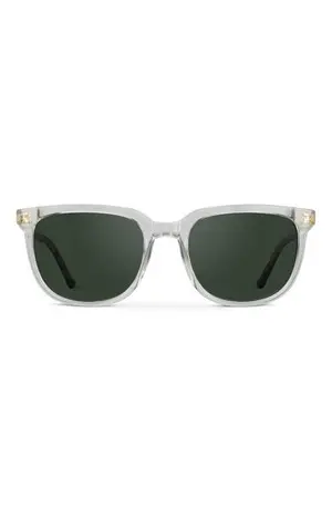 WMP EYEWEAR Abner 52mm Square Polarized Sunglasses - Clear
