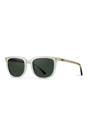WMP EYEWEAR Abner 52mm Square Polarized Sunglasses - Clear
