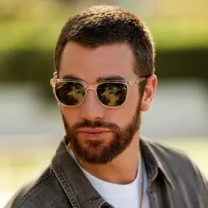 WMP EYEWEAR Abner 52mm Square Polarized Sunglasses - Clear