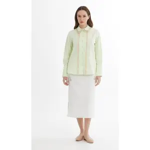 GIZIA Embroidered Shirt - Green