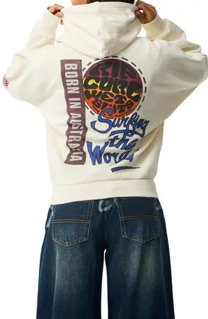 Rip Curl Surf The World Full Zip Graphic Hoodie