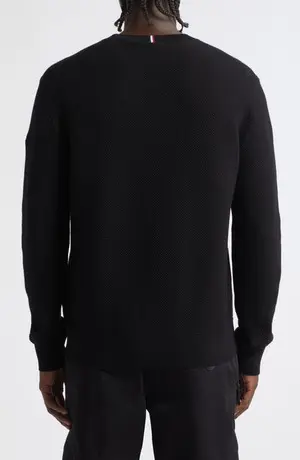 Moncler Cotton Crewneck Sweater - Black