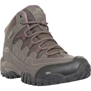 TRESPASS Mitzi Waterproof Mid Cut Walking Boots - Coffee