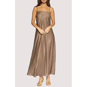LOST + WANDER Geometric Print Maxi Dress