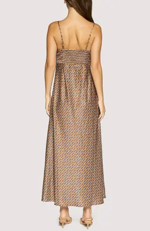 LOST + WANDER Geometric Print Maxi Dress