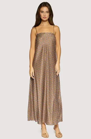 LOST + WANDER Geometric Print Maxi Dress