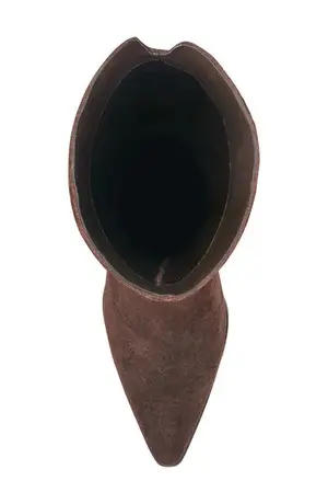 Marc Fisher Tayla Knee High Western Block Heel Boot - Dark Brown 200