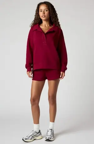 FLORENCE BY MILLS Polo Collar Sweatshirt