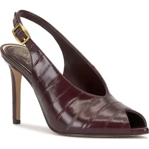 Vince Camuto Helenza Peep Toe Slingback Pump - Pomegranate