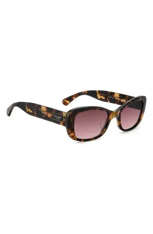 Kate Spade New York Rectangular Sunglasses - Havana/burgundysh