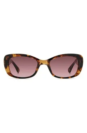 Kate Spade New York Rectangular Sunglasses - Havana/burgundysh