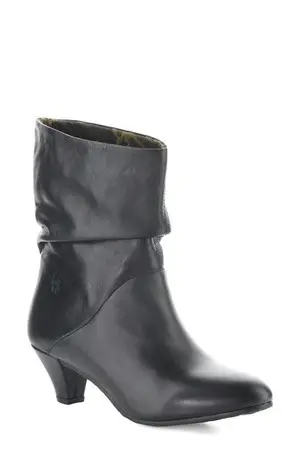Fly London Pulk Almond Toe Bootie - Black