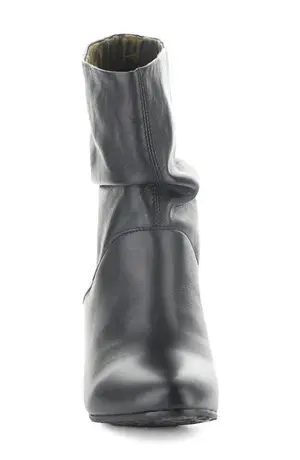 Fly London Pulk Almond Toe Bootie - Black