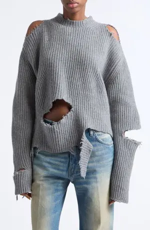 Haikure Distressed Knitwear For Women