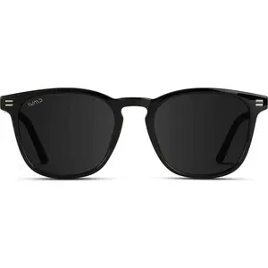 WMP EYEWEAR Nick51mm Polarized Rounded Square Sunglasses - Black