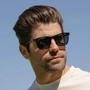 WMP EYEWEAR Nick51mm Polarized Rounded Square Sunglasses - Black