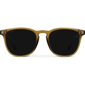 WMP EYEWEAR Nick 51mm Polarized Rounded Square Sunglasses - Crystal Verde