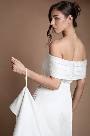 Coast Bridal Wrap Overskirt With Train