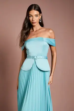 Coast Bardot Fit & Flare Midi Dress