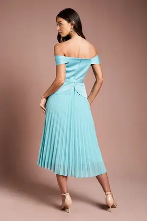 Coast Bardot Fit & Flare Midi Dress