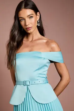 Coast Bardot Fit & Flare Midi Dress