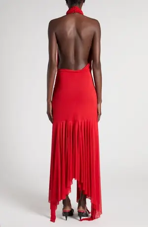 Alexander McQueen Draped Jersey Halter Neck Dress