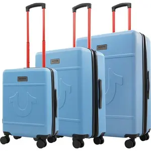 True Religion Molded U 3-piece Hardside Spinner Luggage Set - Blue
