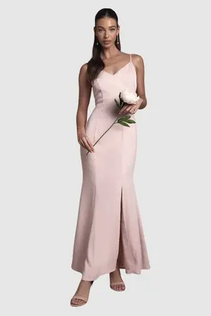 Coast Strappy V-neck Maxi Dress - Blush