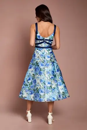 Coast Floral Jacquard Midi Dress