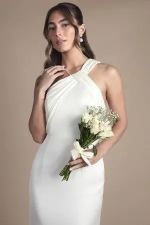 Coast Satin Halterneck Fishtail Gown