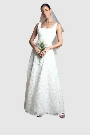 Coast Lace Wrap Maxi Dress - Ivory