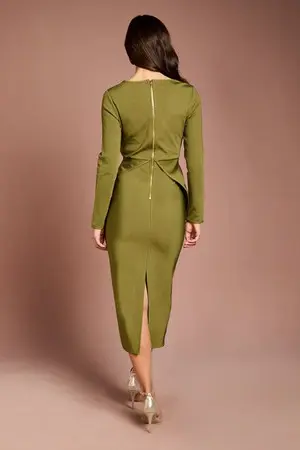 Coast Bandage Twist Front V-neck Midi Dress