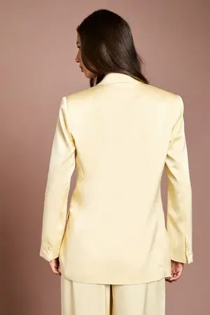 Coast Tailored Double-breasted Satin Blazer