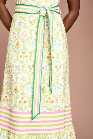 Coast Printed Ruffle Midi Dress