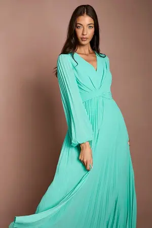 Coast Pleated Wrap Dress
