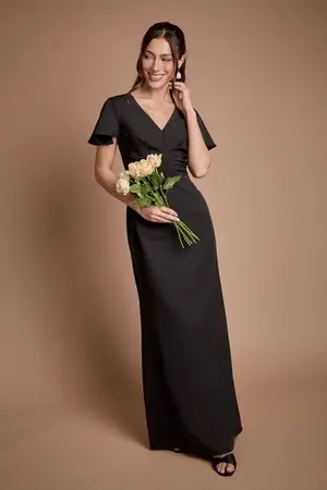 Coast Crepe V-neck Maxi Dress