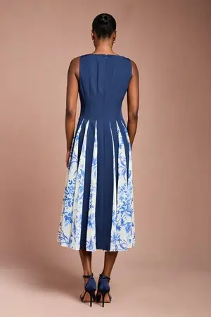 Coast Printed Crepe Midi Dress
