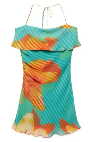 Mango Floral Print Minidress