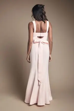 Coast Square Neck Satin Maxi Dress - Blush