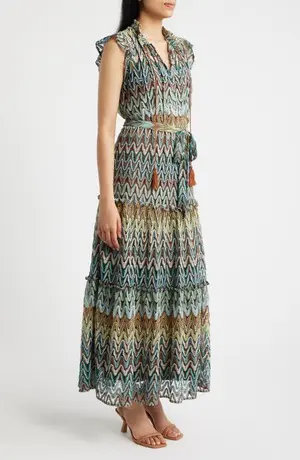 Julia Jordan Zigzag Sleeveless Maxi Dress