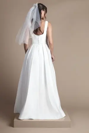 Coast Pleated Satin Maxi Dress