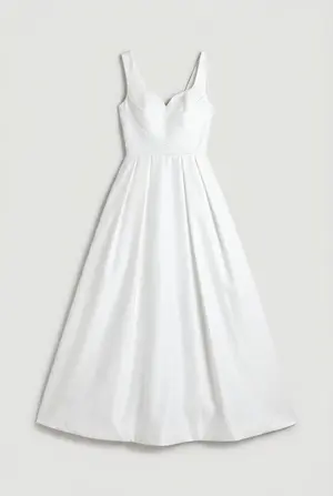Coast Pleated Satin Maxi Gown