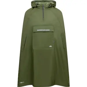 TRESPASS Qikpac Hooded Waterproof Packaway Poncho - Moss
