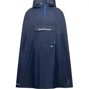 TRESPASS Qikpacgender Inclusive Hooded Waterproof Packaway Poncho - Navy