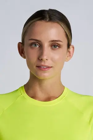 Coolibar Suntect Shield Performance Short Sleeve T-shirt - Yellow