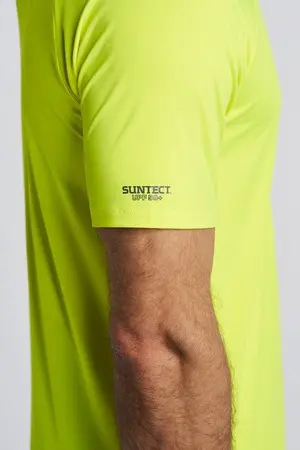 Coolibar Suntect Shield Performance Short Sleeve T-shirt - Yellow