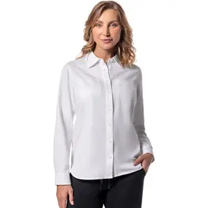 Coolibar Peninsula Chambray Long Sleeve Shirt - White Chambray